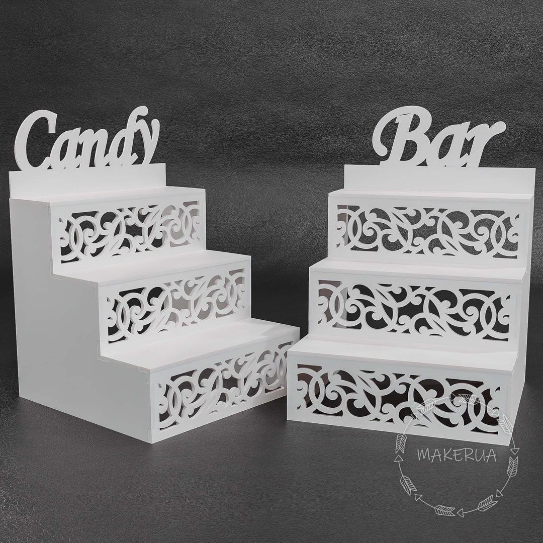 Candy Bar Stand Dessert Table Display Riser White Cake Stand Event ...