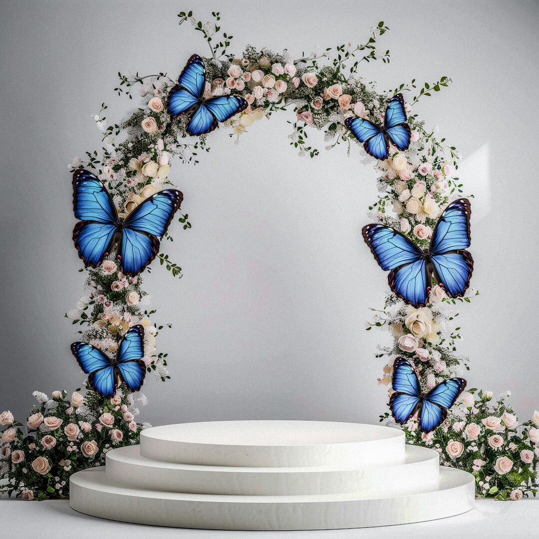 Blue Morpho Butterfly for Arch Backdrop Birthday Wedding Event Party ...