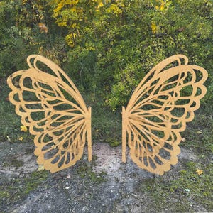 Wooden Butterfly Birthday Prop Decoration Wood Cutout Openwork Wings ...