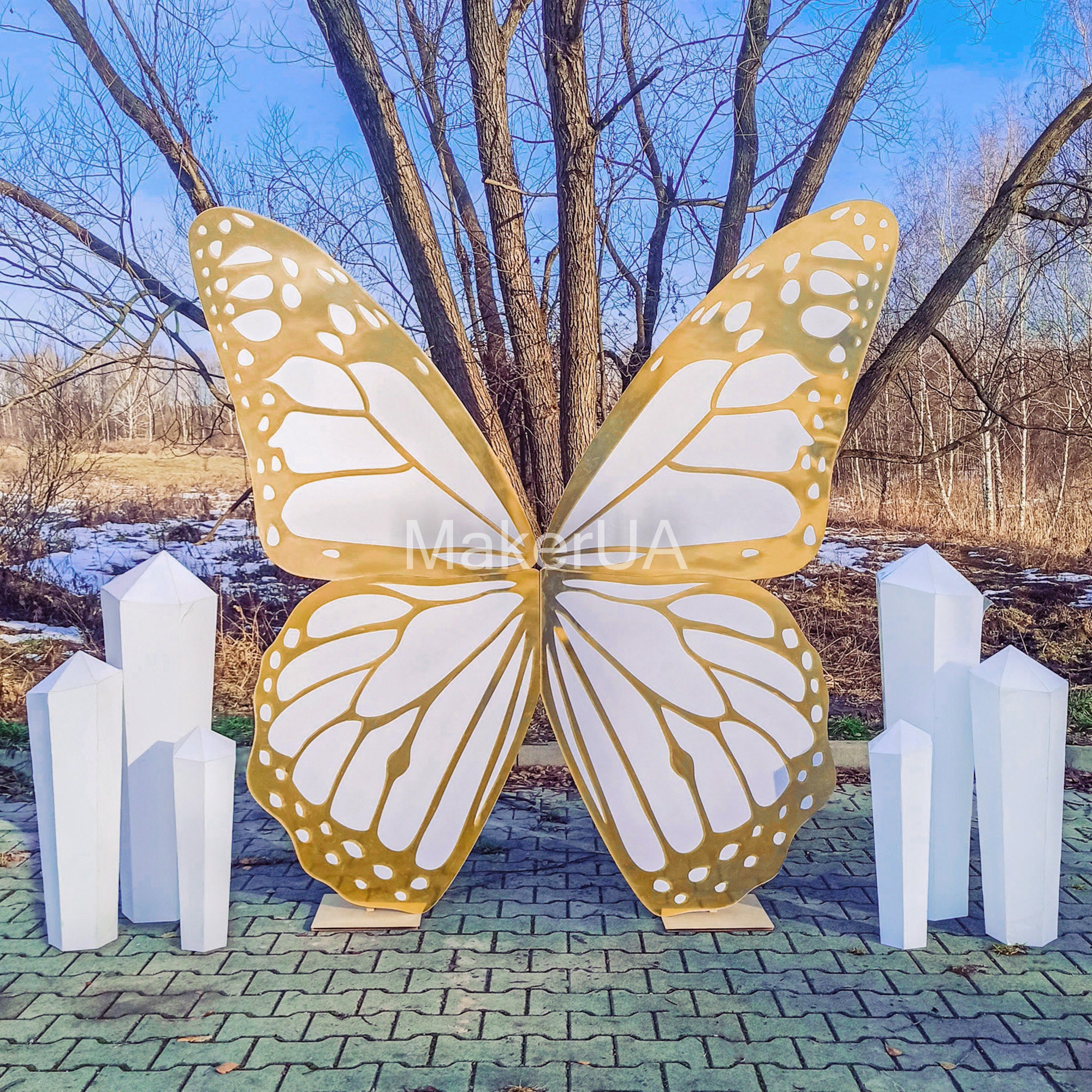 Butterfly 6,6ft Wedding Backdrop Birthday Party Decorations Butterfly ...