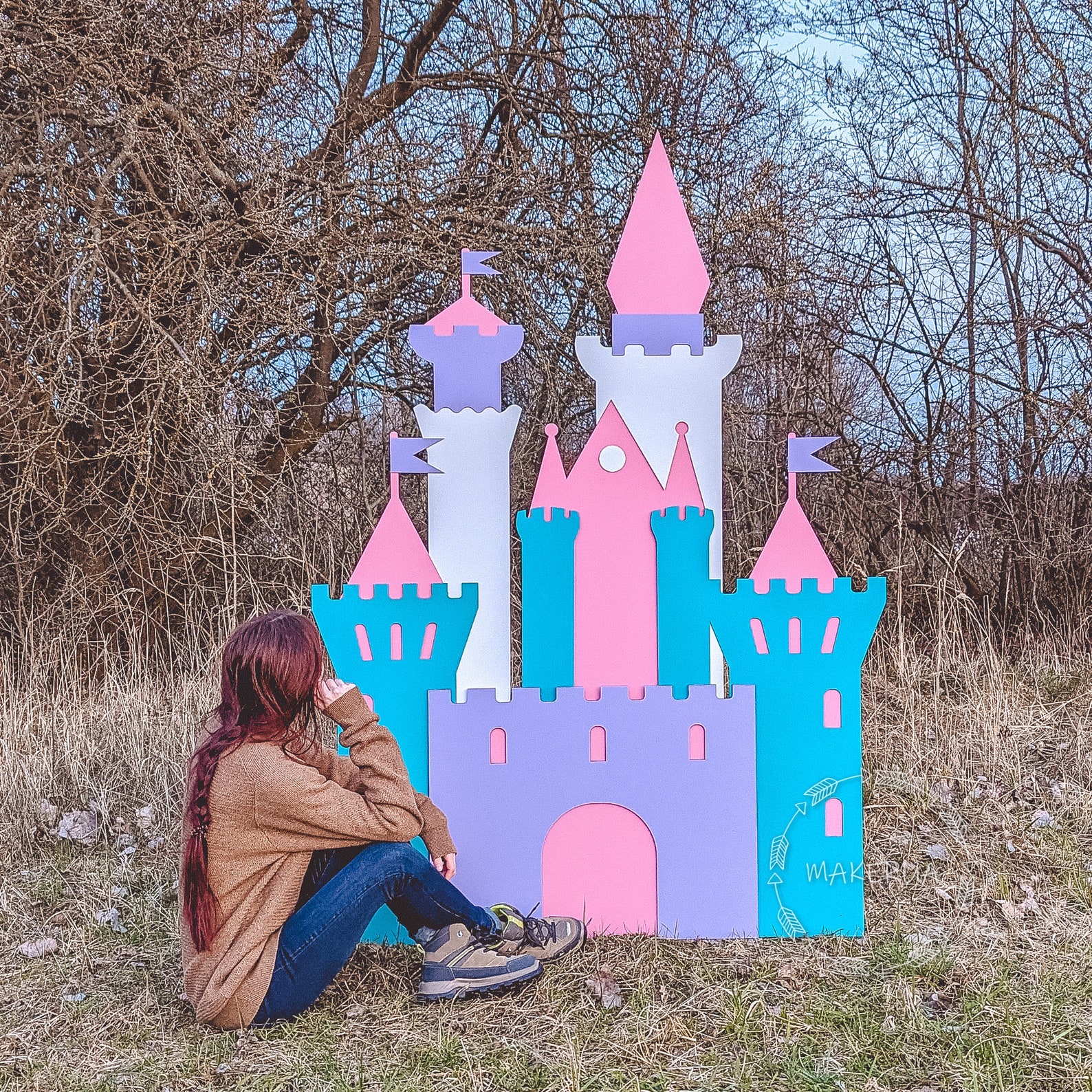 Princess Castle Backdrop Girl Birthday Event Party Prop Decor Fairy ...