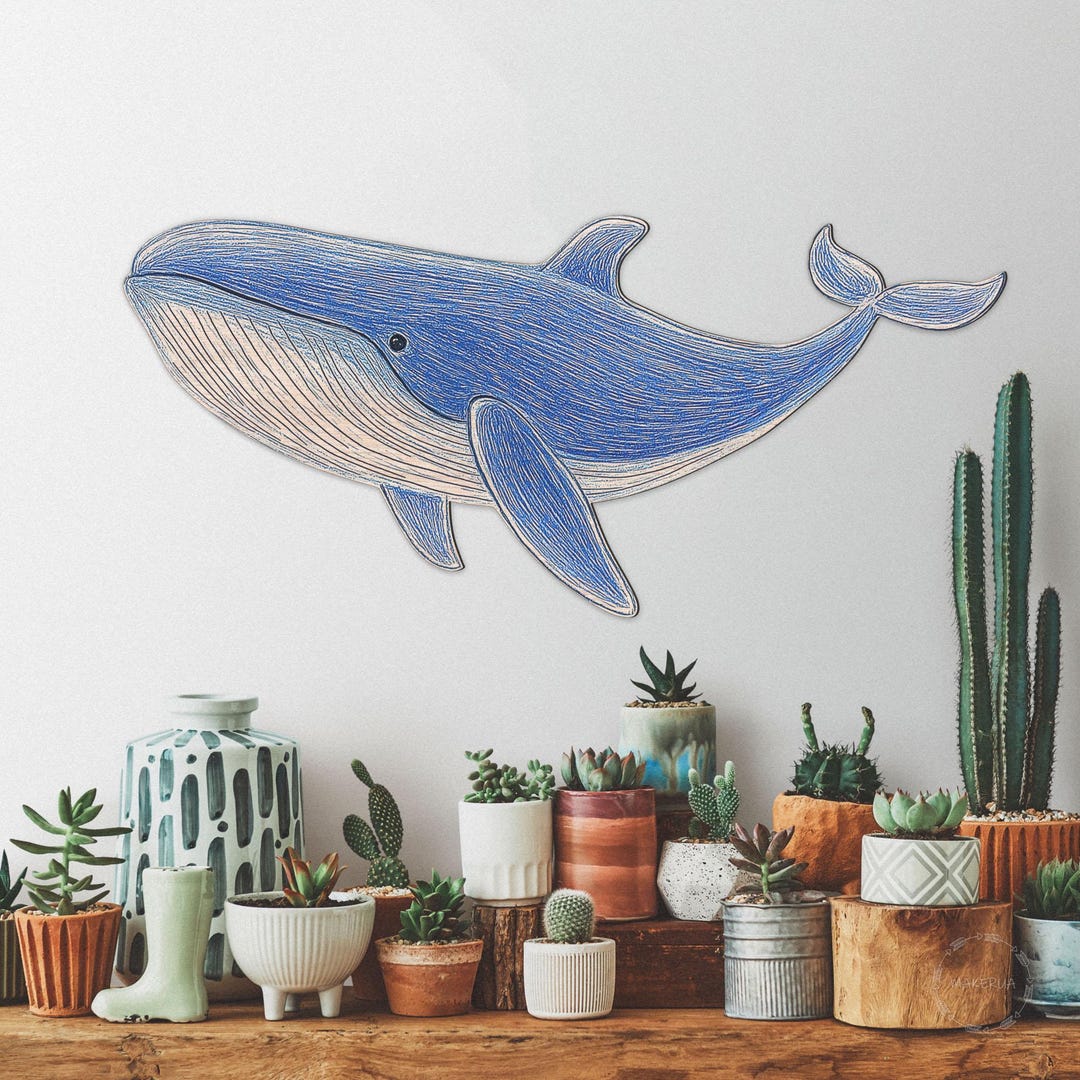 Whale Decorations Home Wall Art Wooden Ocean Marine Dolphin Beach ...