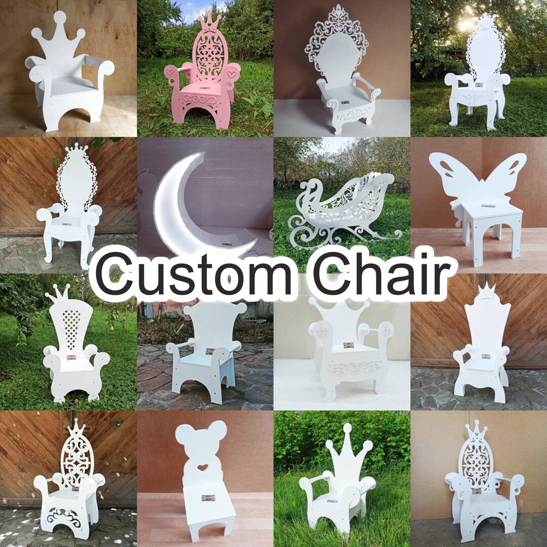 Custom Wooden Chair, Throne for Kids Birthday Party, Personalized ...