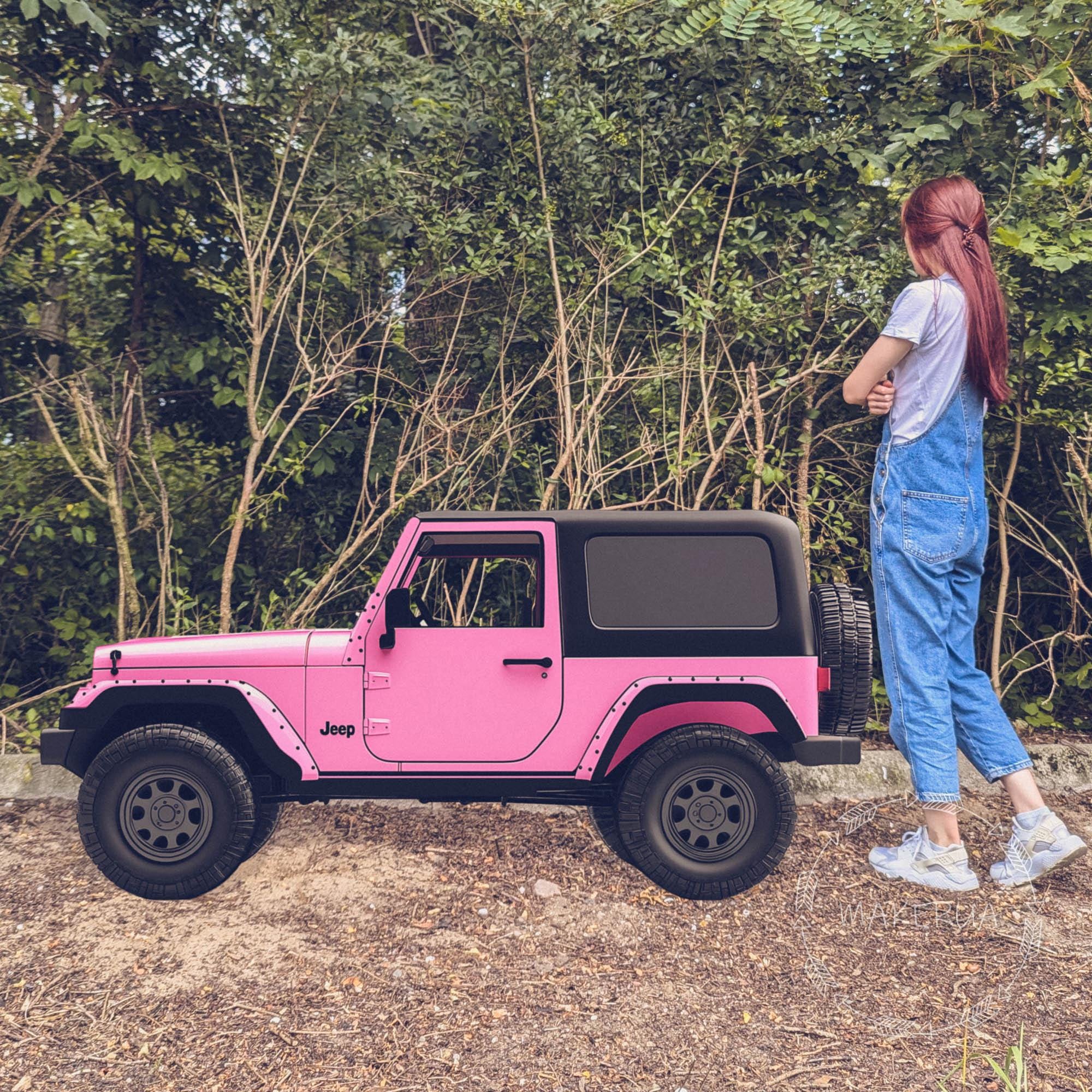 Hollywood Party Decorations Birthday Props Pink Jeep Car Cutout Event ...