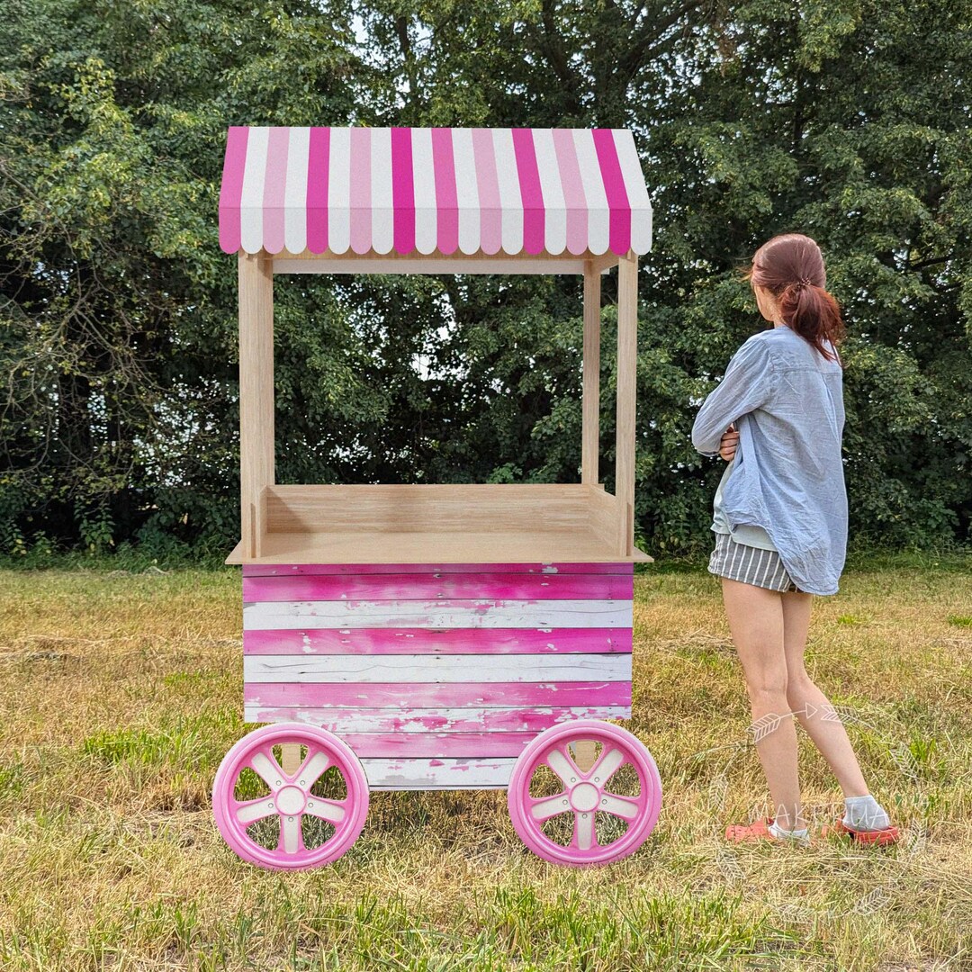 Sweet Candy Cart Birthday Wedding Party Decorations Cake Stand Table ...