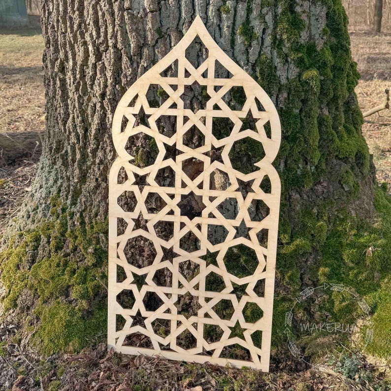Wooden Panel Arabic Moroccan Islamic Wall Art Decorations Mehraab ...