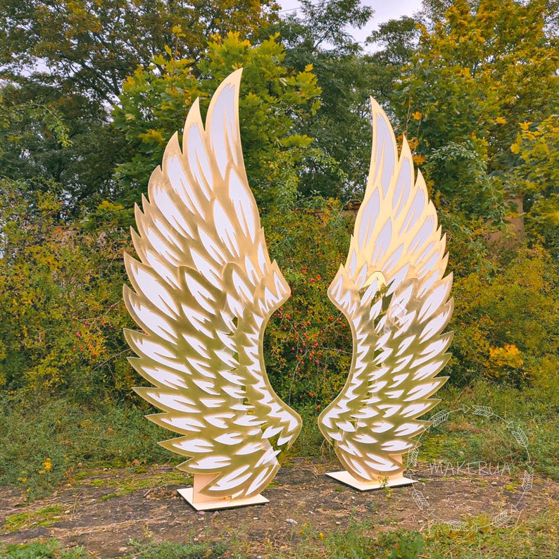 Wings Backdrop for Decorations Birthday Wedding Event Party Prop Gold ...