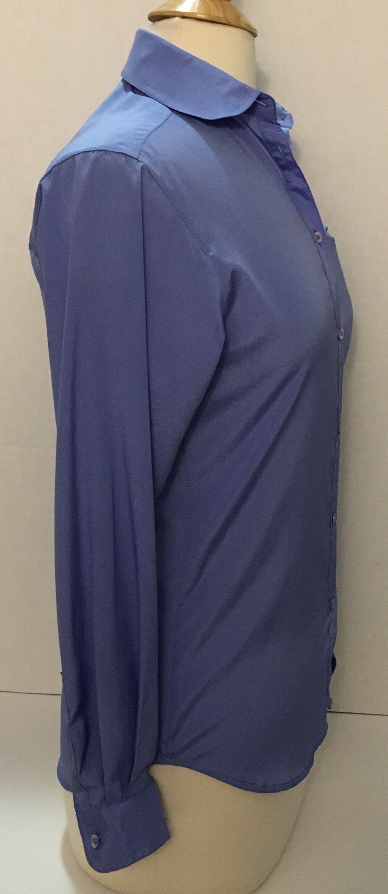 Vintage Liz Claiborne Periwinkle Long-sleeved Blouse Size 4 Extra Small ...