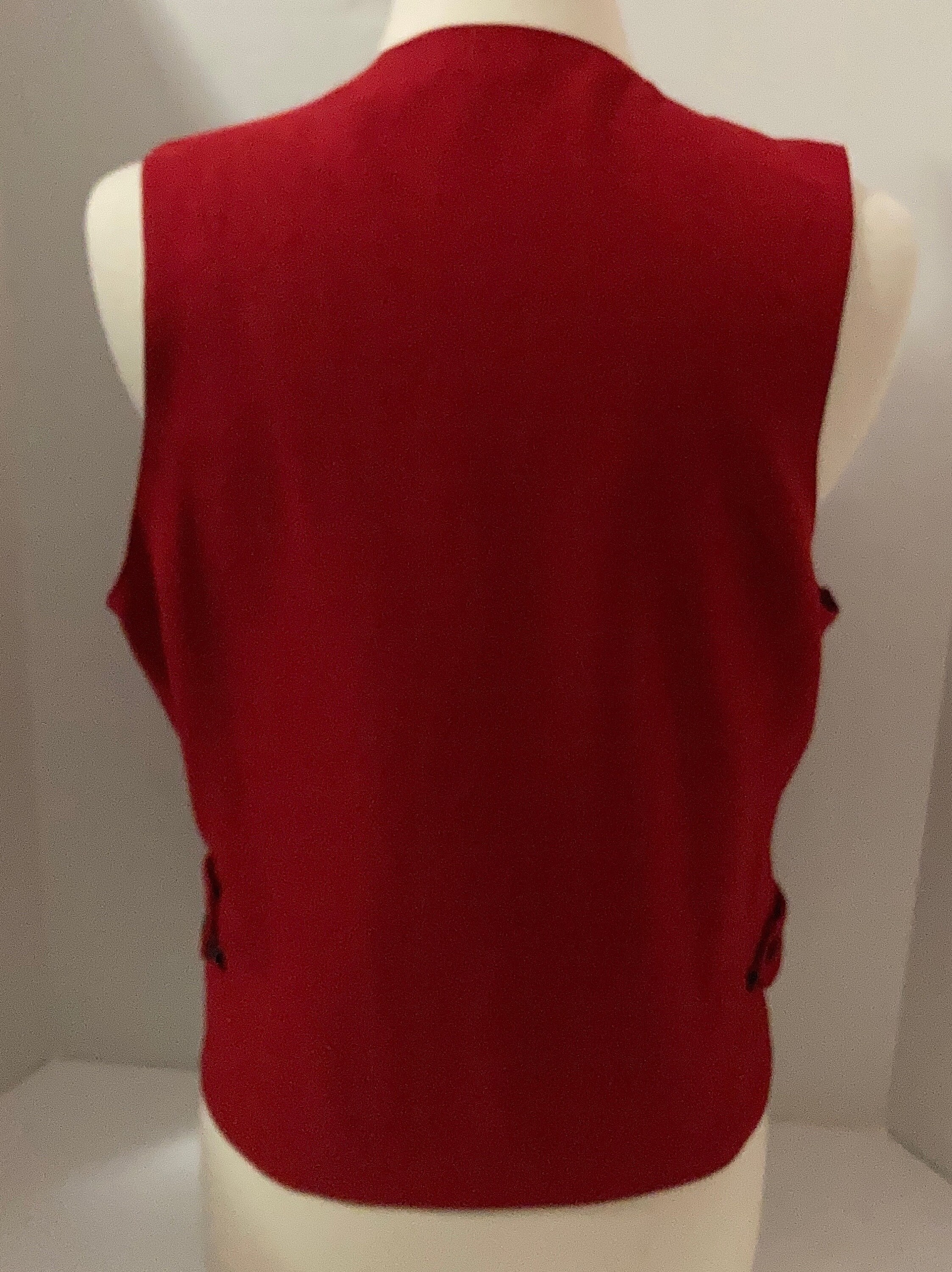 Vintage Hand Painted Red Menswear Vest With Vegetable Basket Design - Etsy