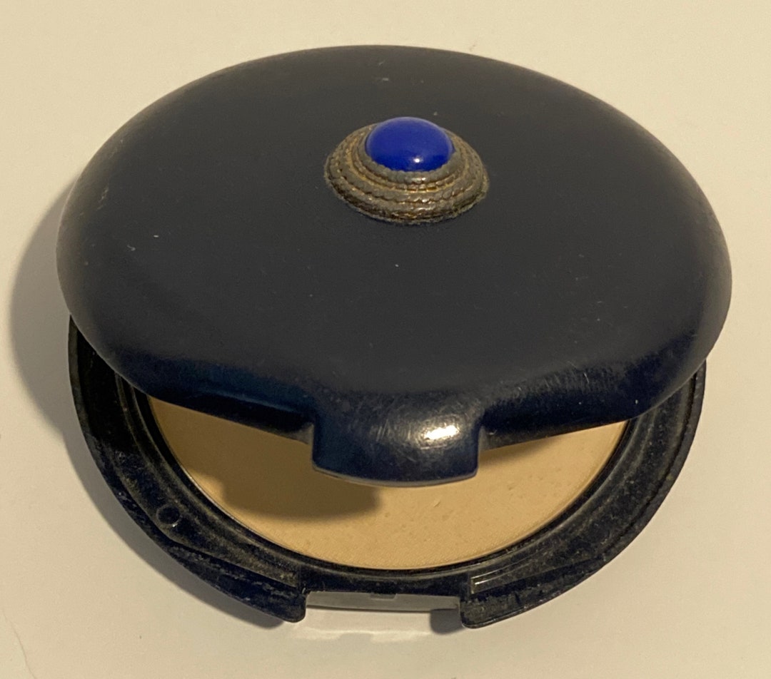 Vintage Face Powder Compact Vintage Cosmetics Vintage Vanity Item Navy ...