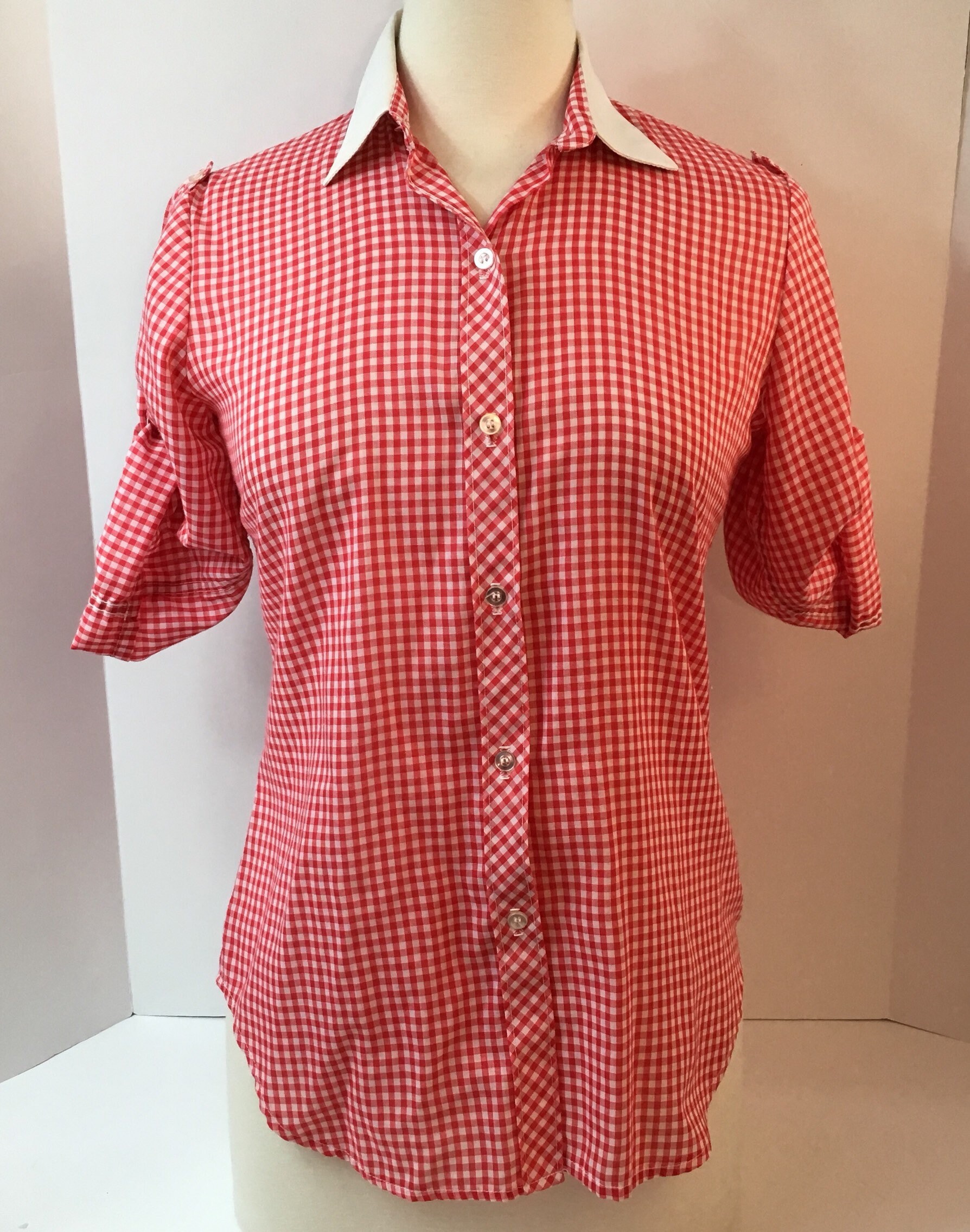 Red Gingham Shirt Women