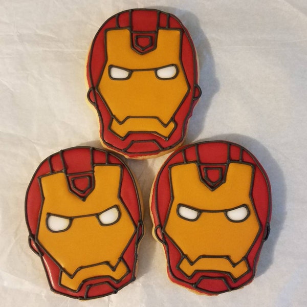 Iron Man Cookies - Etsy