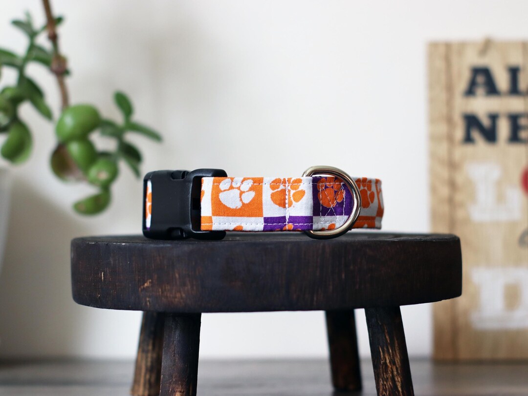 Dog Collar, Cat Collar, Pet Collar, Clemson Collar, Tiger Paw Collar ...