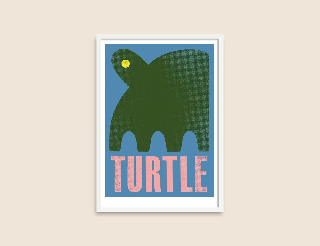 Animal Poster A3 – Turtle - Etsy
