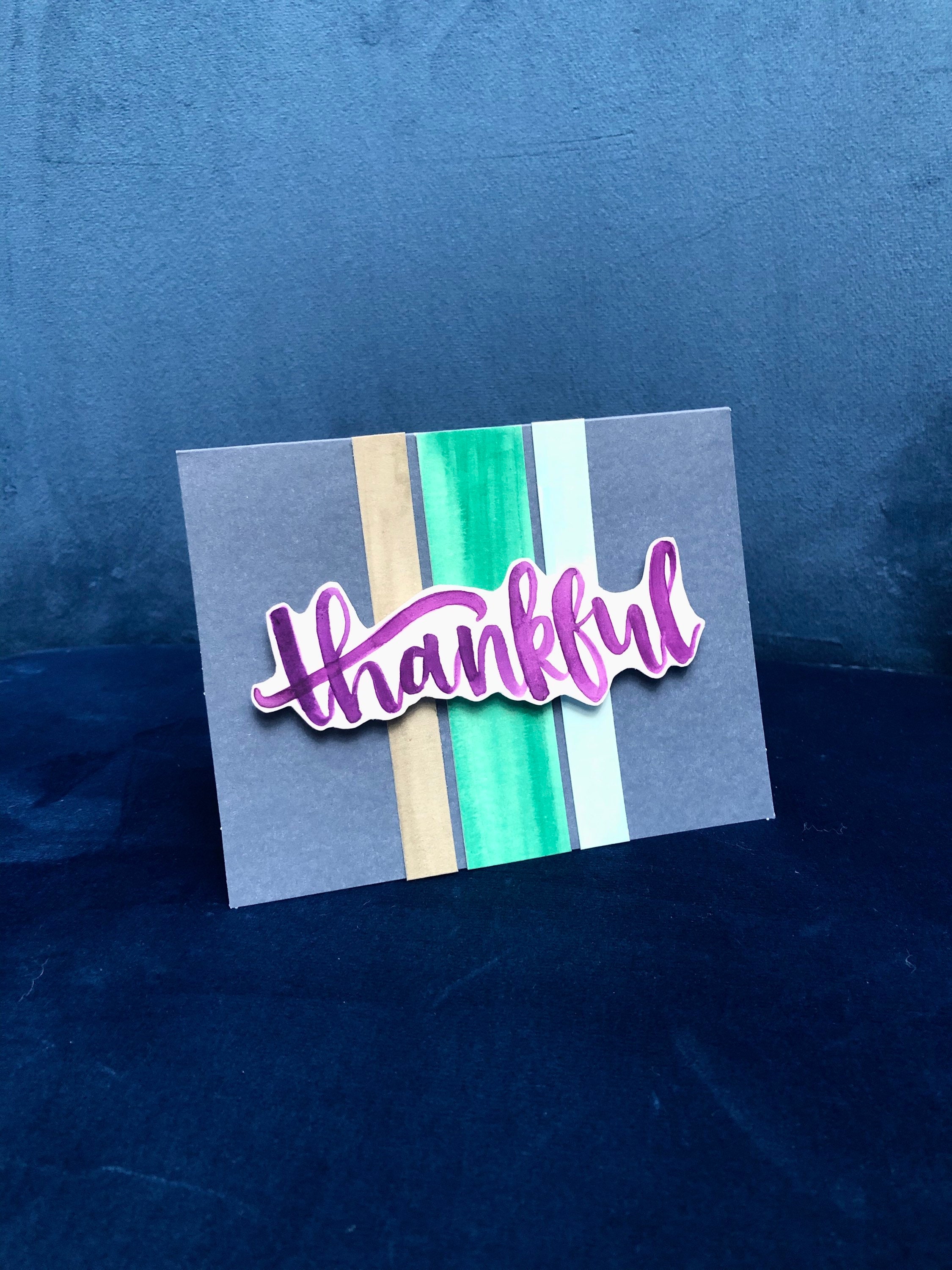 Thankful Grateful Blessed Cards - Etsy