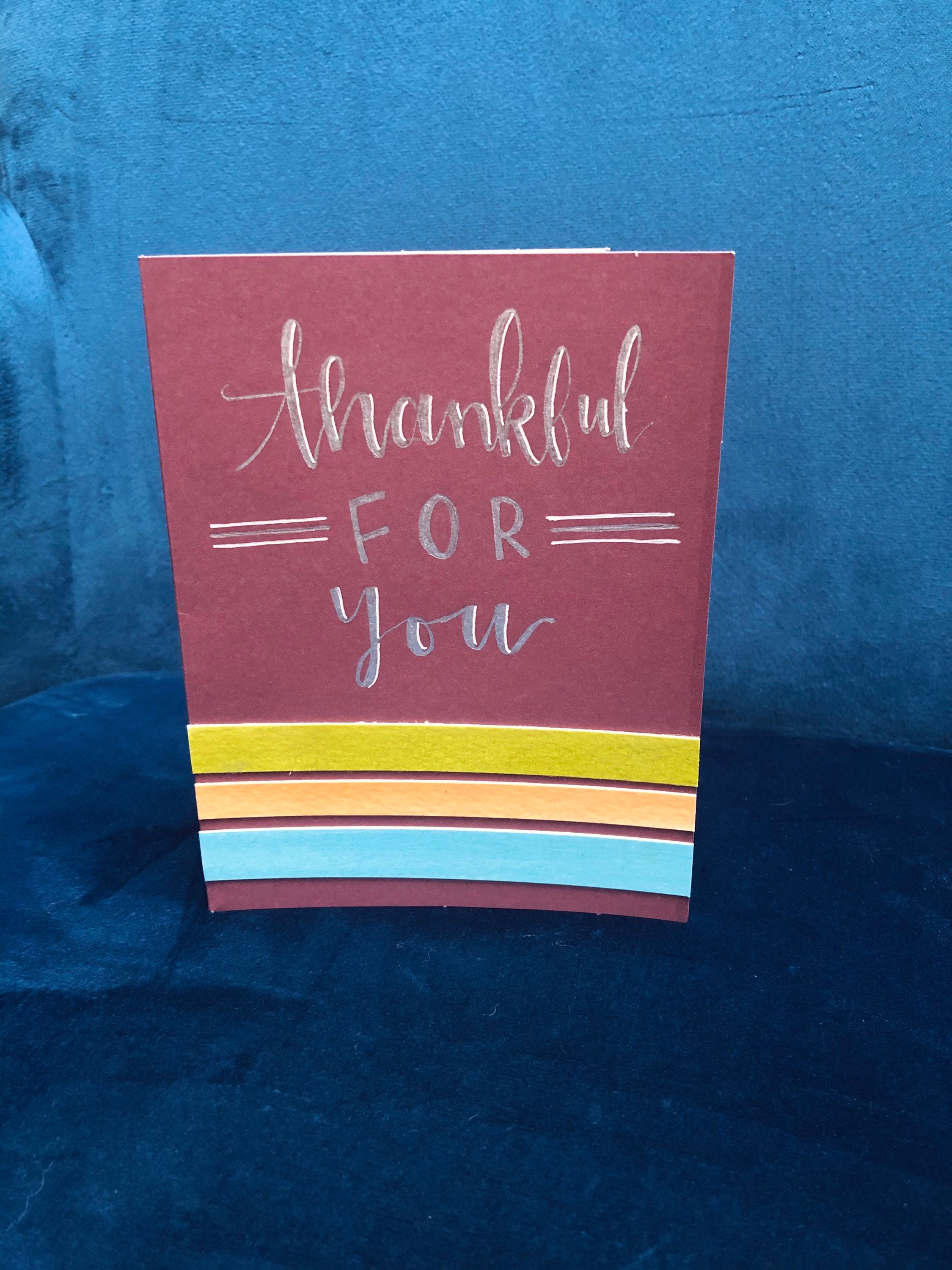 Thankful Grateful Blessed Cards - Etsy