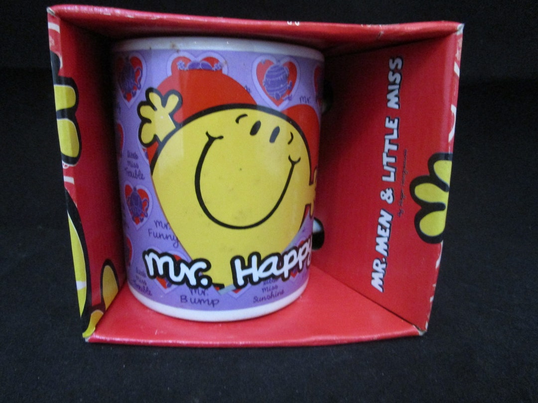 Mr Happy Vintage Mr Men Mug Boxed - Etsy