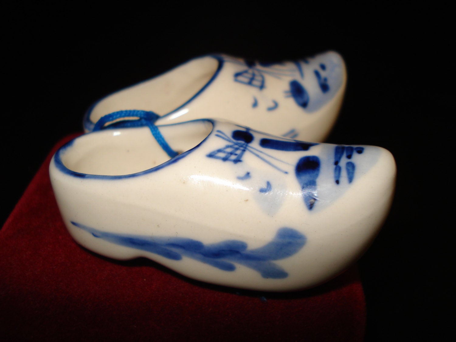 Pair of Delftware China Clogs - Etsy UK