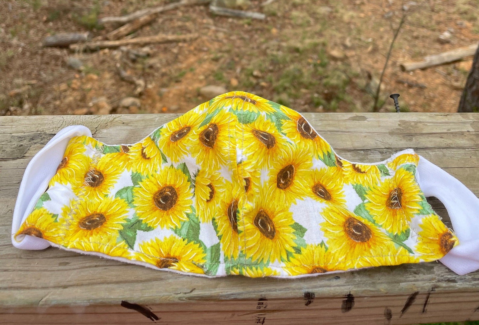 Sunflower Print Face Mask - Etsy