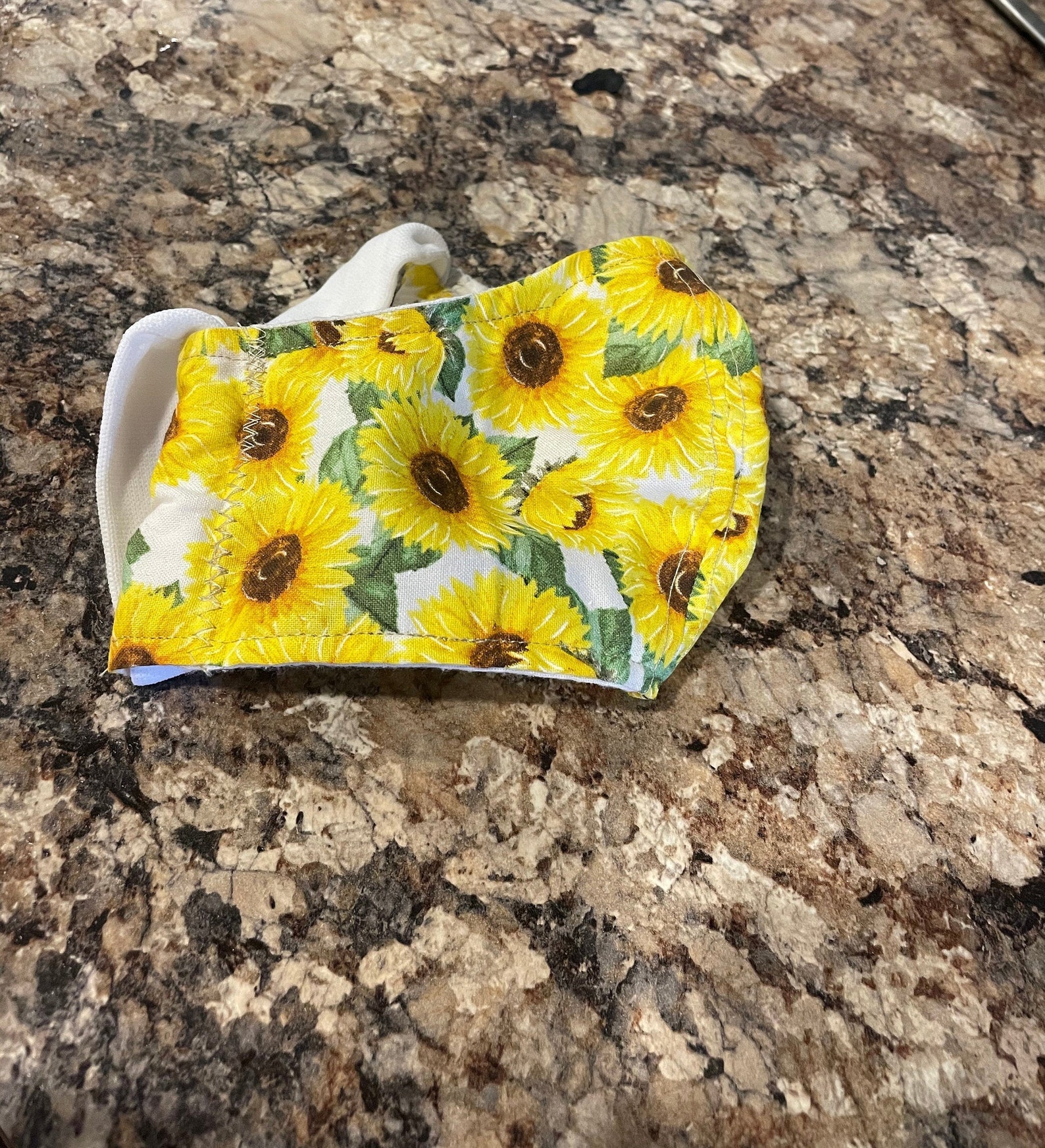 Sunflower Print Face Mask - Etsy