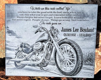 Motorcycle Biker Memorial - Etsy