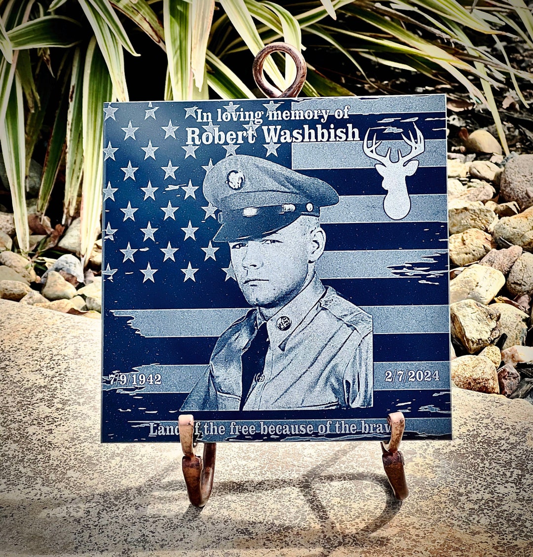 Custom Design Military Veteran Stone Memorial, Soldier Memorial, Armed ...