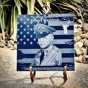 Custom Design Military Veteran Stone Memorial, Soldier Memorial, Armed ...
