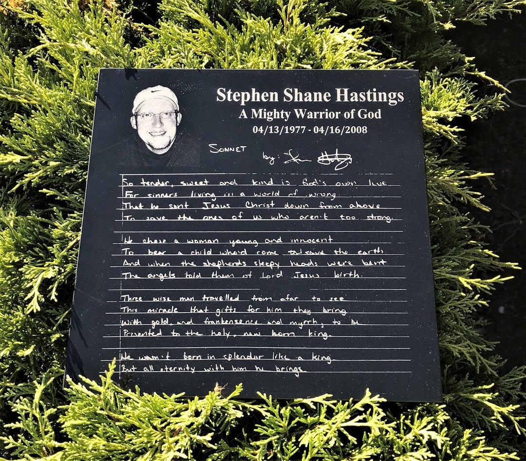 Handwritten Personalized Messages Engraved on Stone, Memorial Stone ...