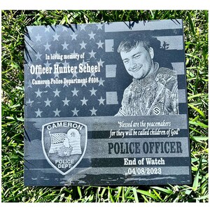 Police Officer End of Watch Custom Designed Memorial, Custom Designed ...