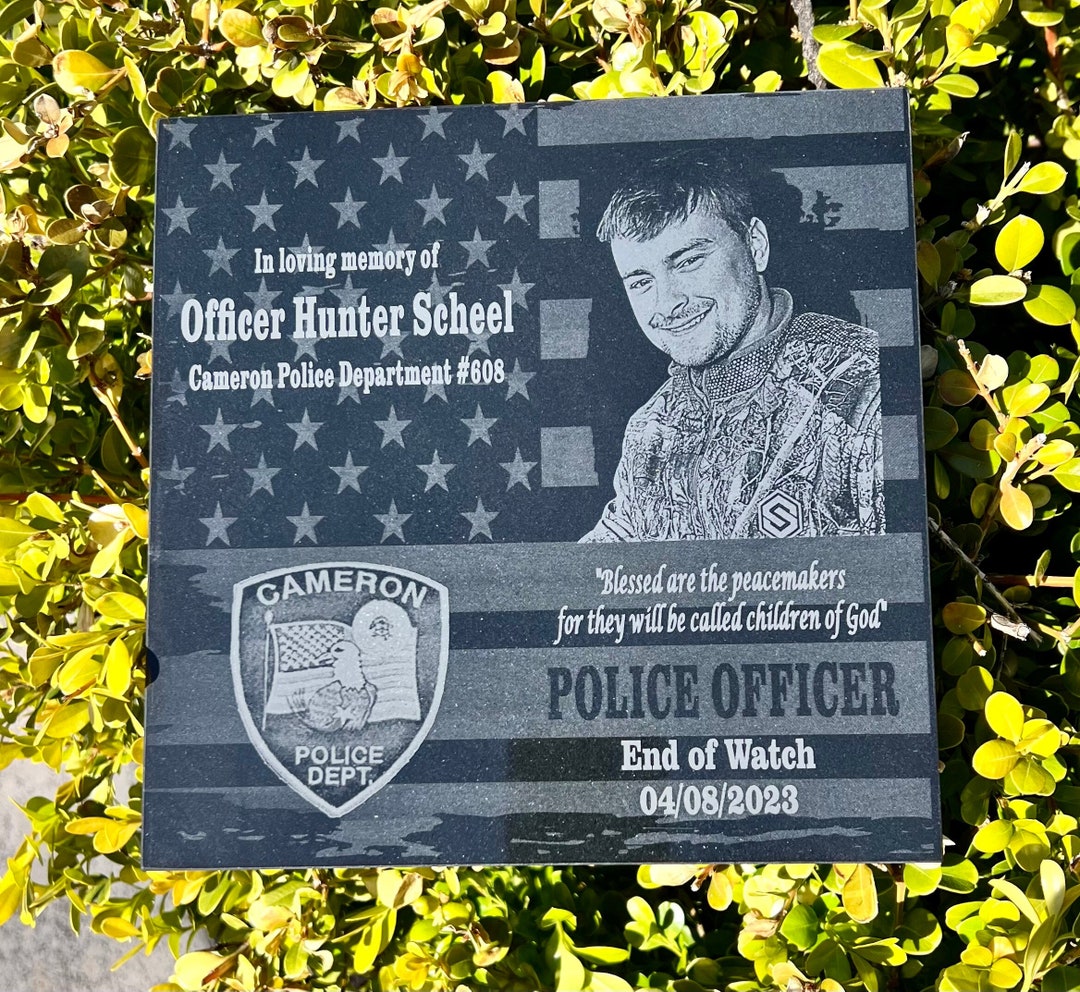 Police Officer End of Watch Custom Designed Memorial, Custom Designed ...