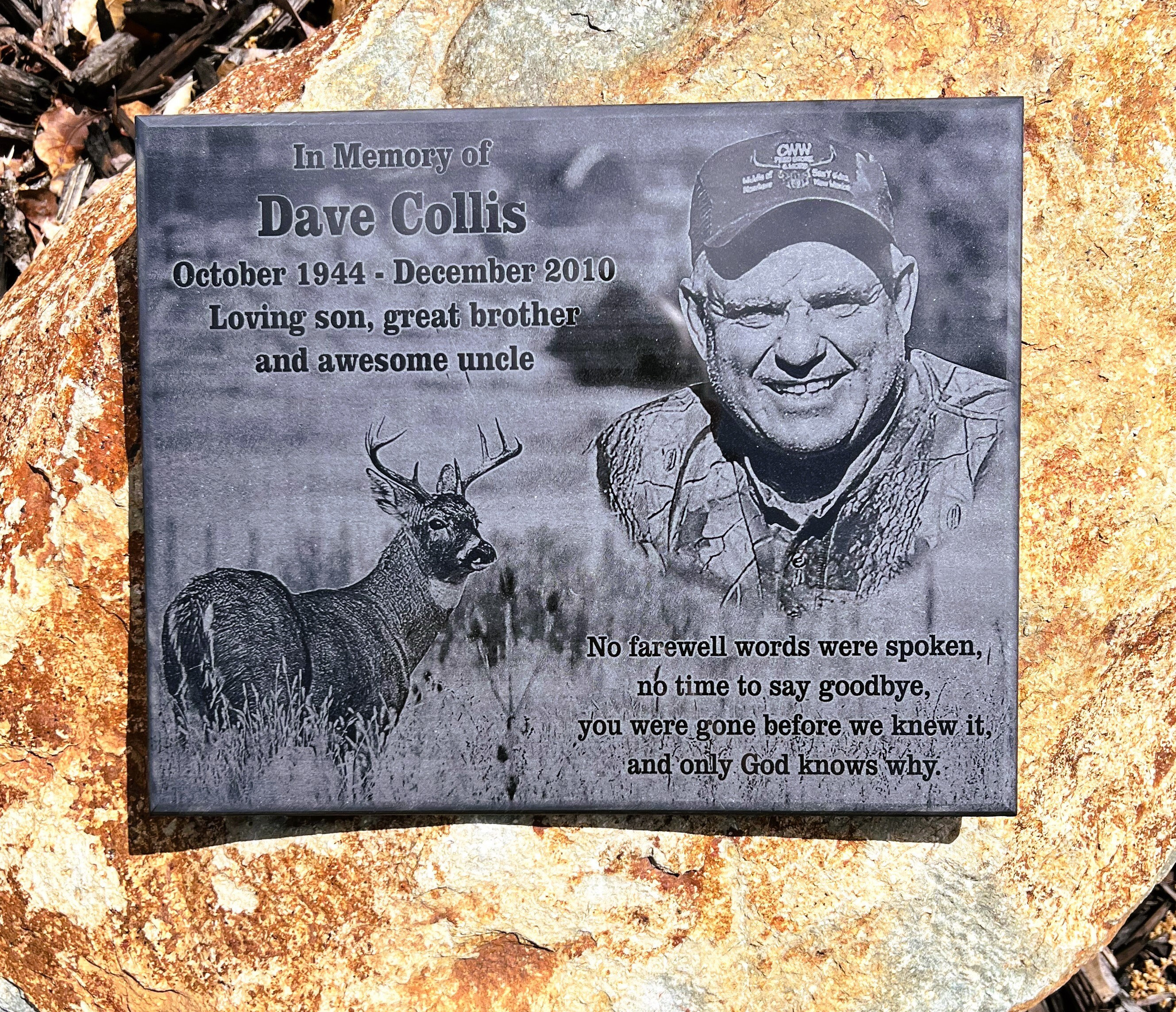 Hunting Memorial Custom Designed and Engraved Personalized Stone ...