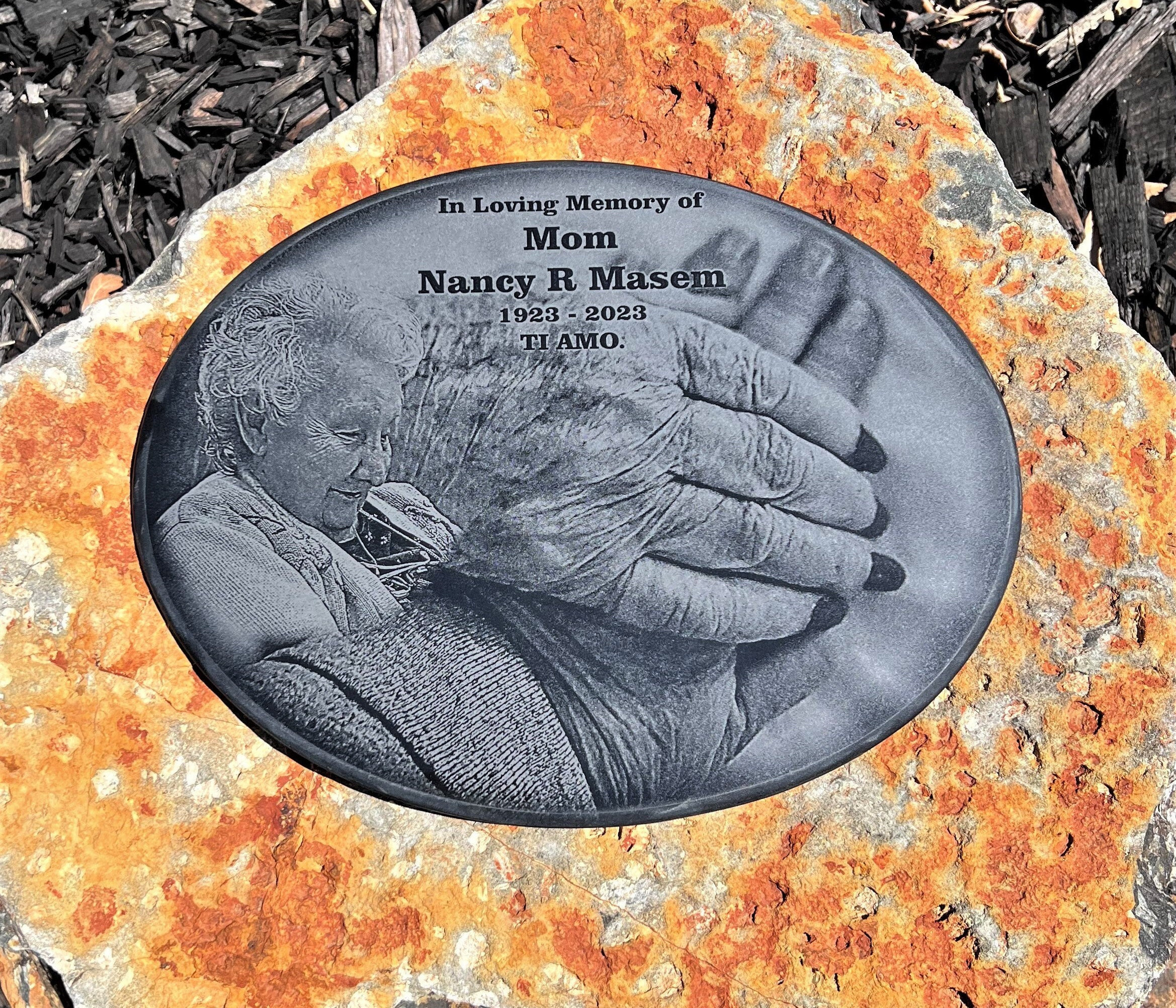 Custom Designed and Engraved Personalized Stone Memorial, Laser ...