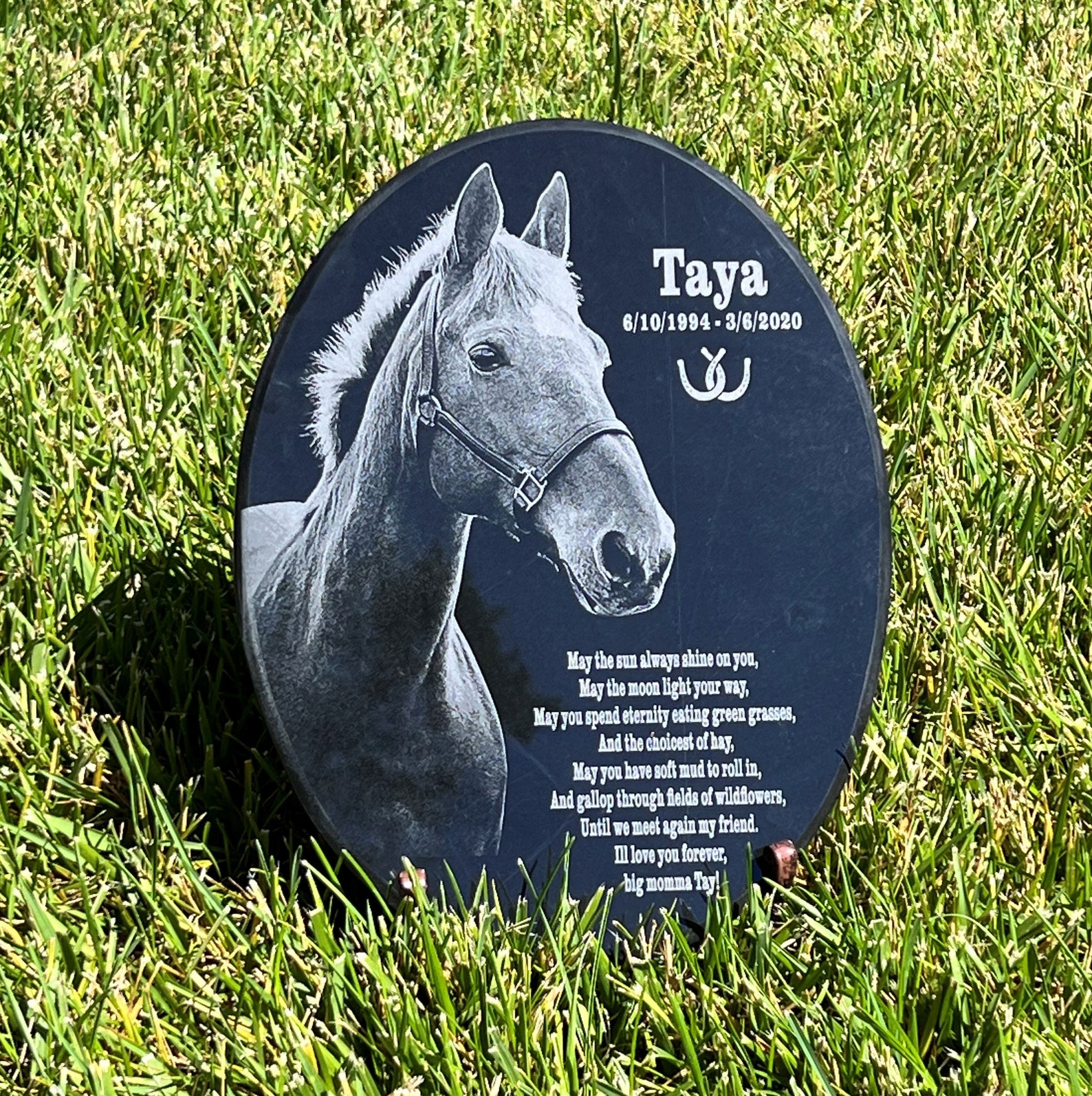 Equestrian Horse Barn Marker Plaques, Dressage Horse Memorial Custom ...
