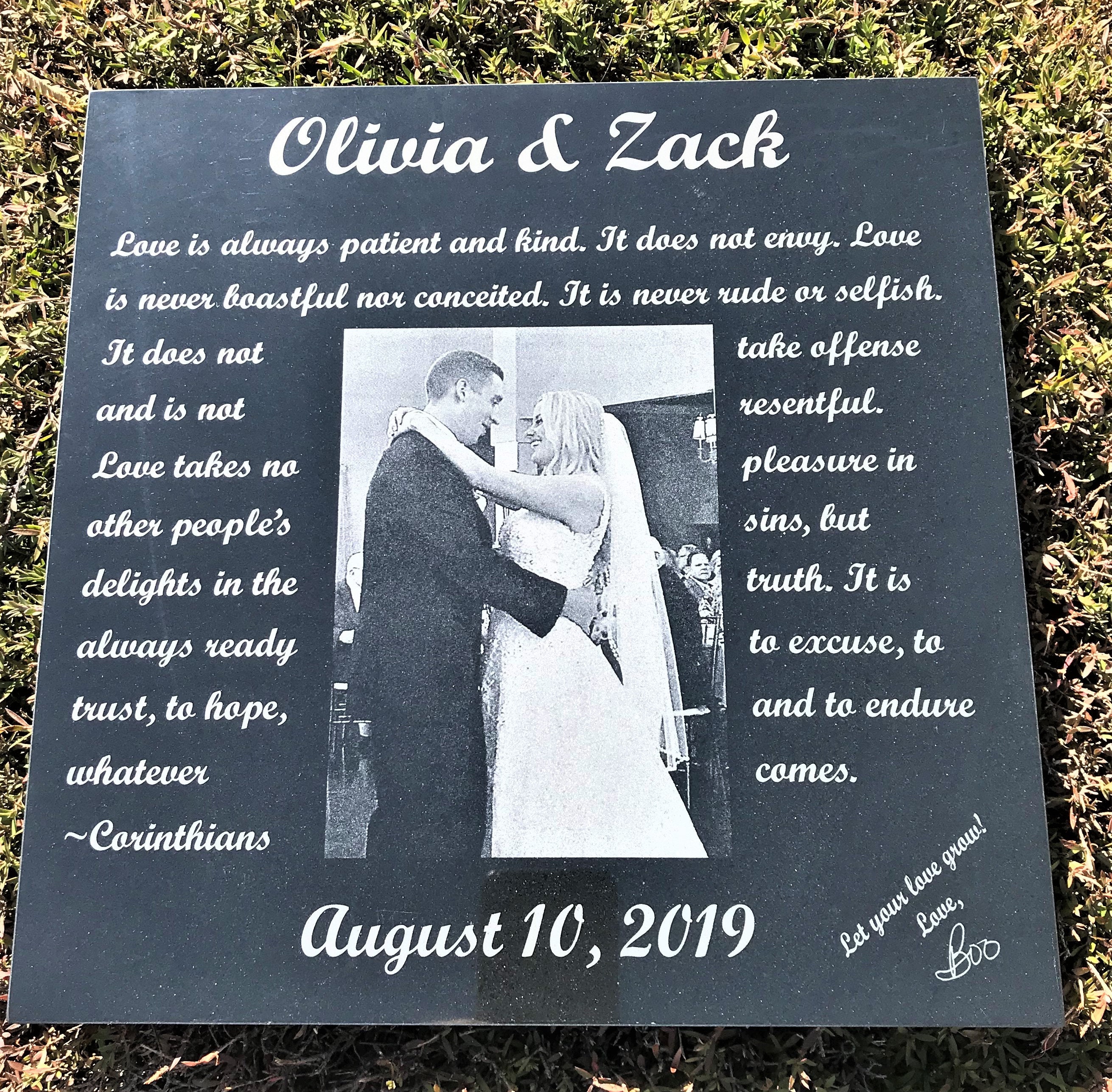Custom Engraved Granite/Marble Wedding Anniversary Gift | Etsy