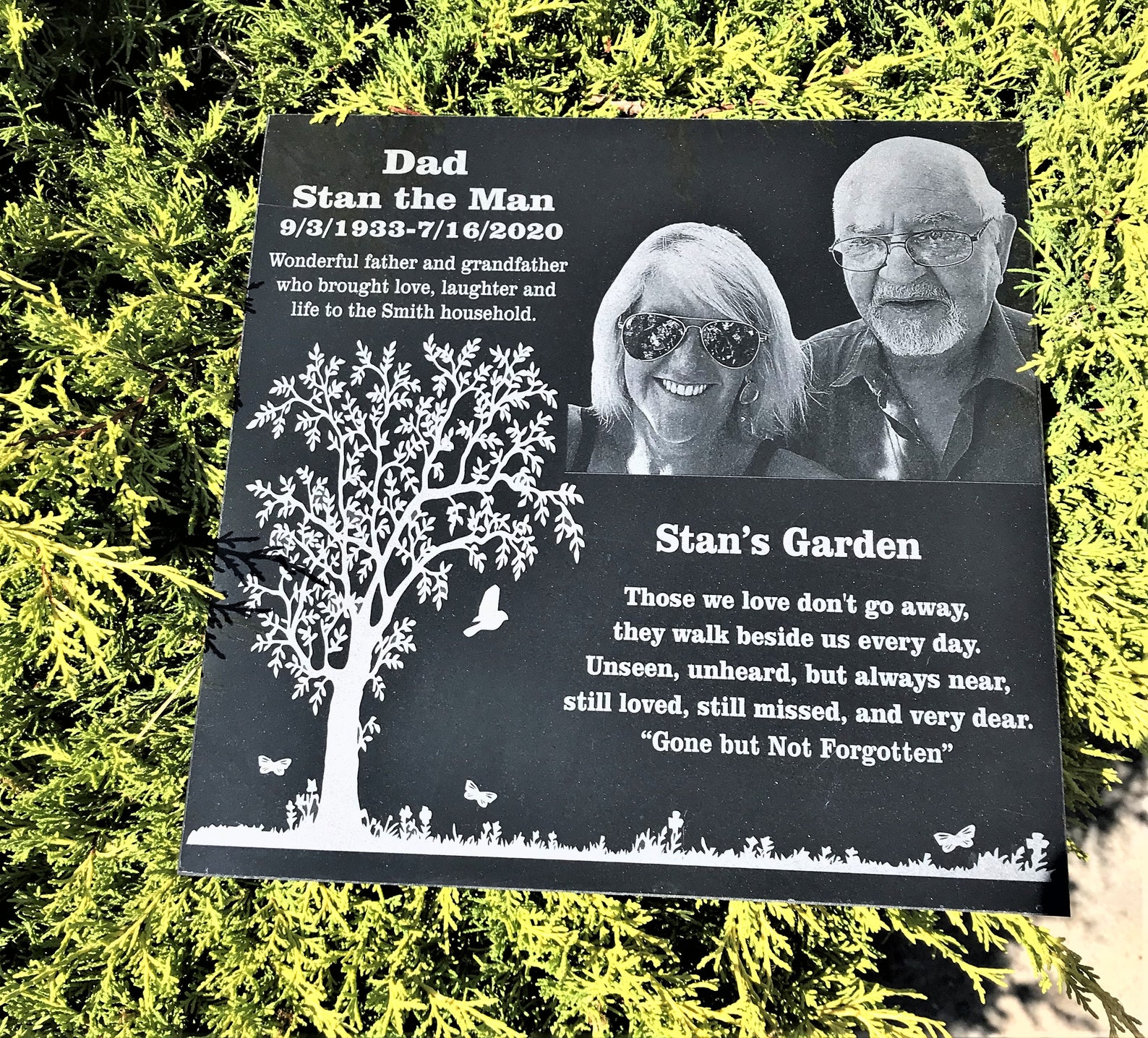 Memorial Tree Planting Custom Designed Stone Engravings | Etsy