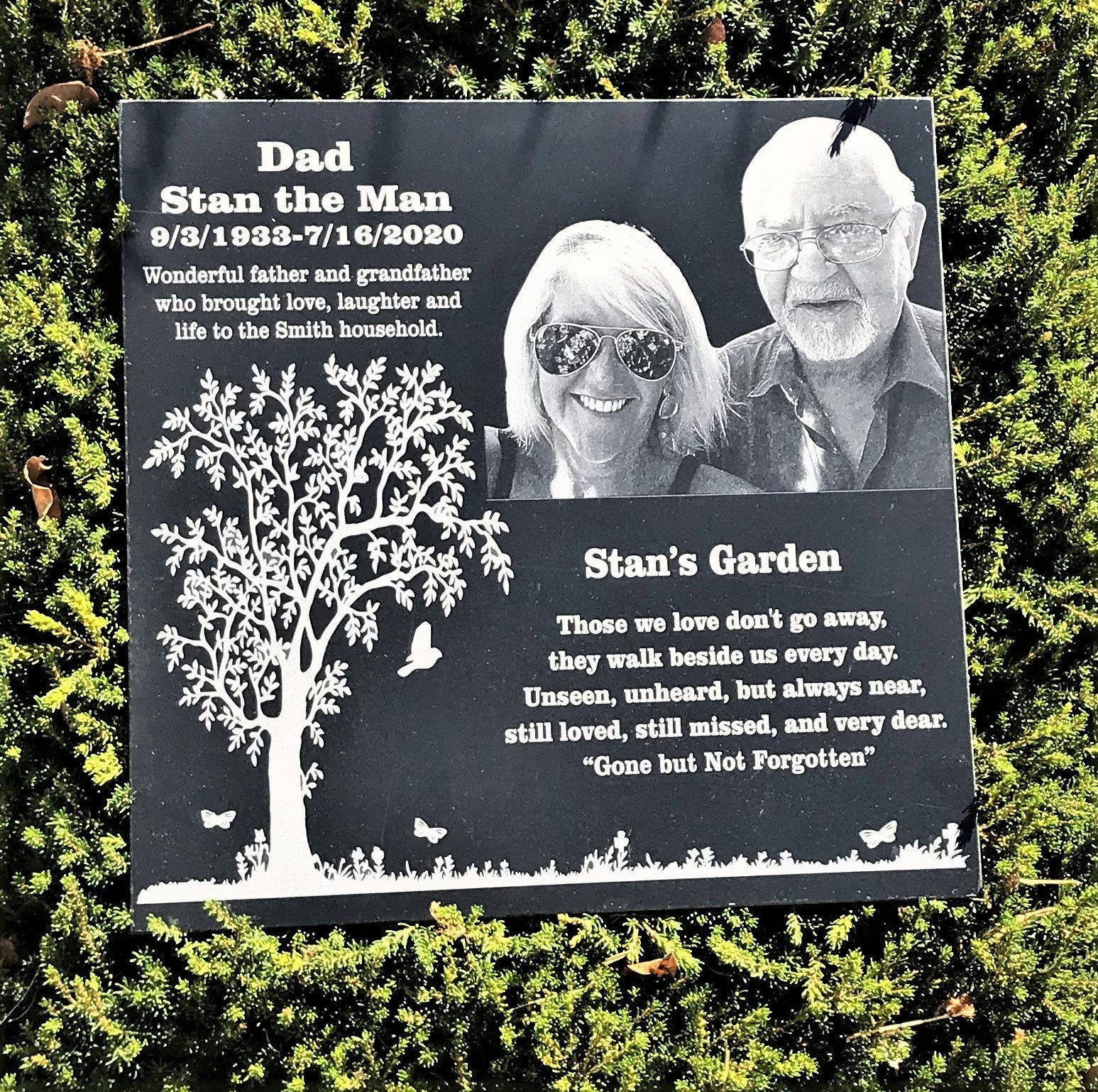 Memorial Tree Planting Custom Designed Stone Engravings | Etsy