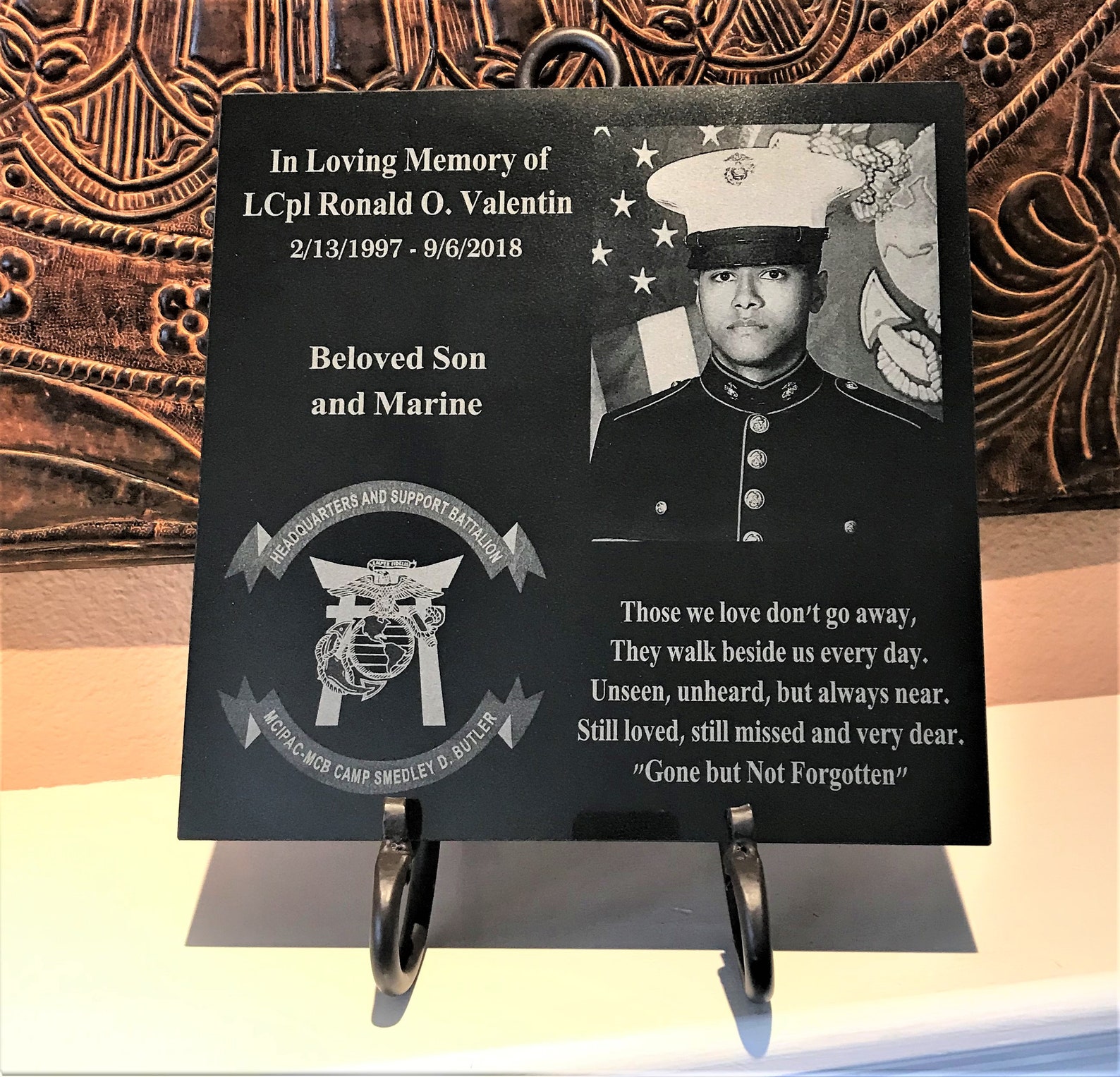Custom Design Military Soldier Stone Memorial, Veteran Memorial ...