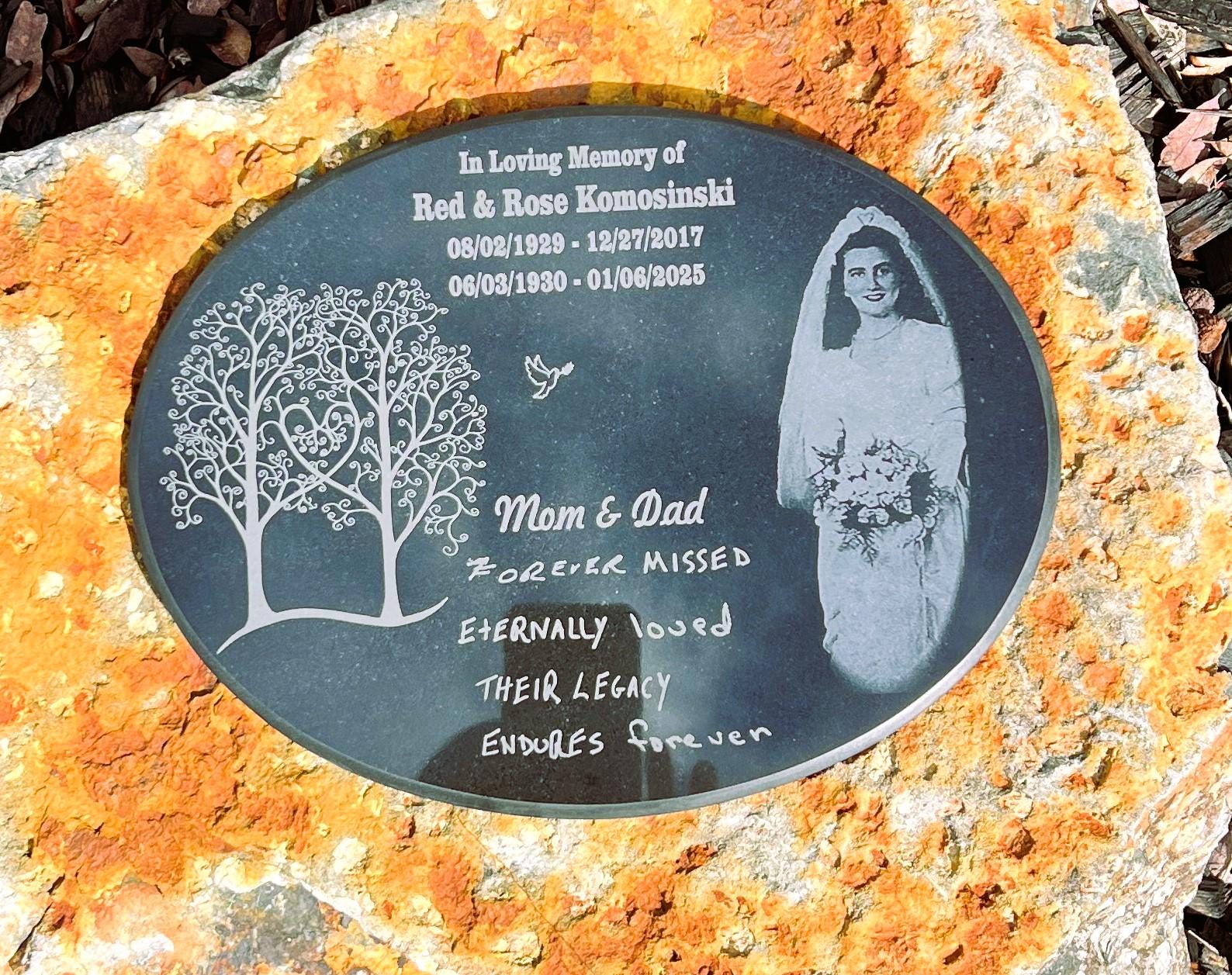 Handwritten Messages Engraved on Stone, Memorial Stone Custom Designed ...