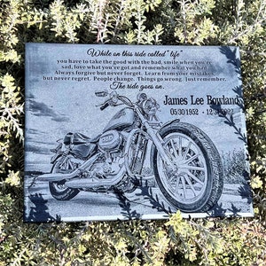 Motorcycle Rider Custom Designed & Engraved Memorial, Biker Memorial ...