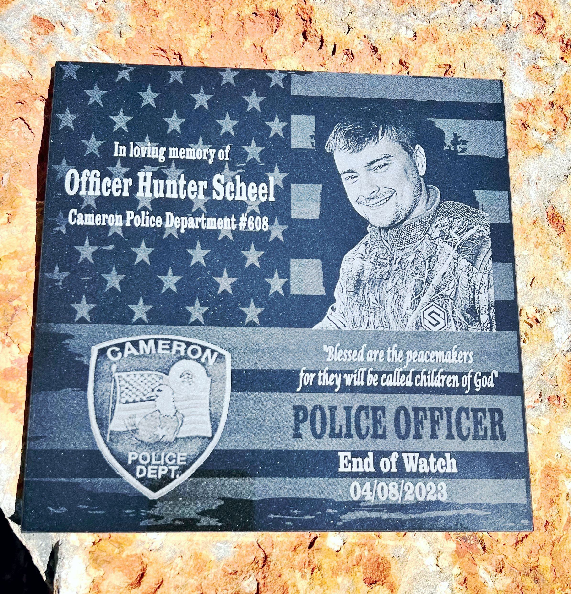 Police Officer End of Watch Custom Designed Memorial, Custom Designed ...