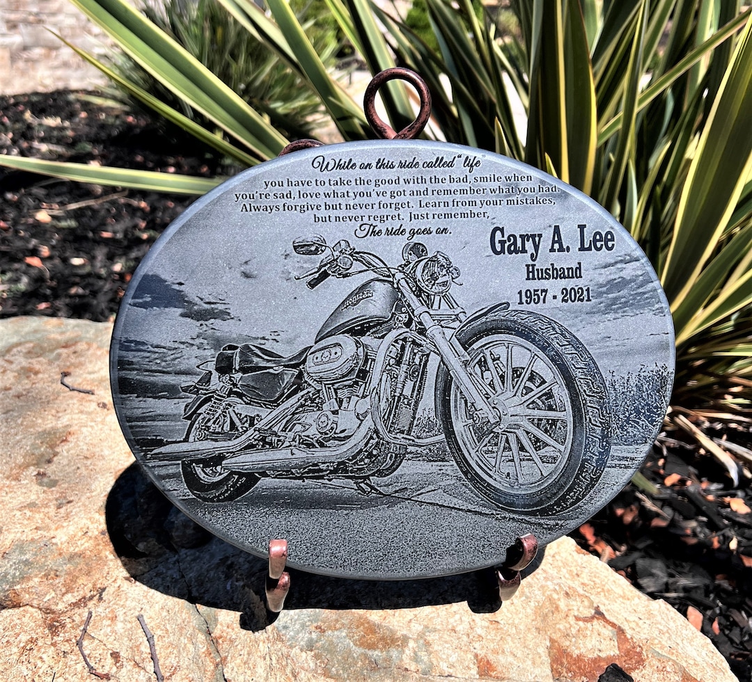 Motorcycle Rider Custom Designed & Engraved Memorial, Biker Memorial ...