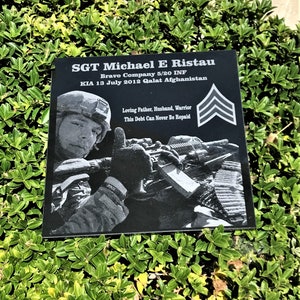 Military Soldier Engraved Memorial Stone, Veterans Memorial, Life ...