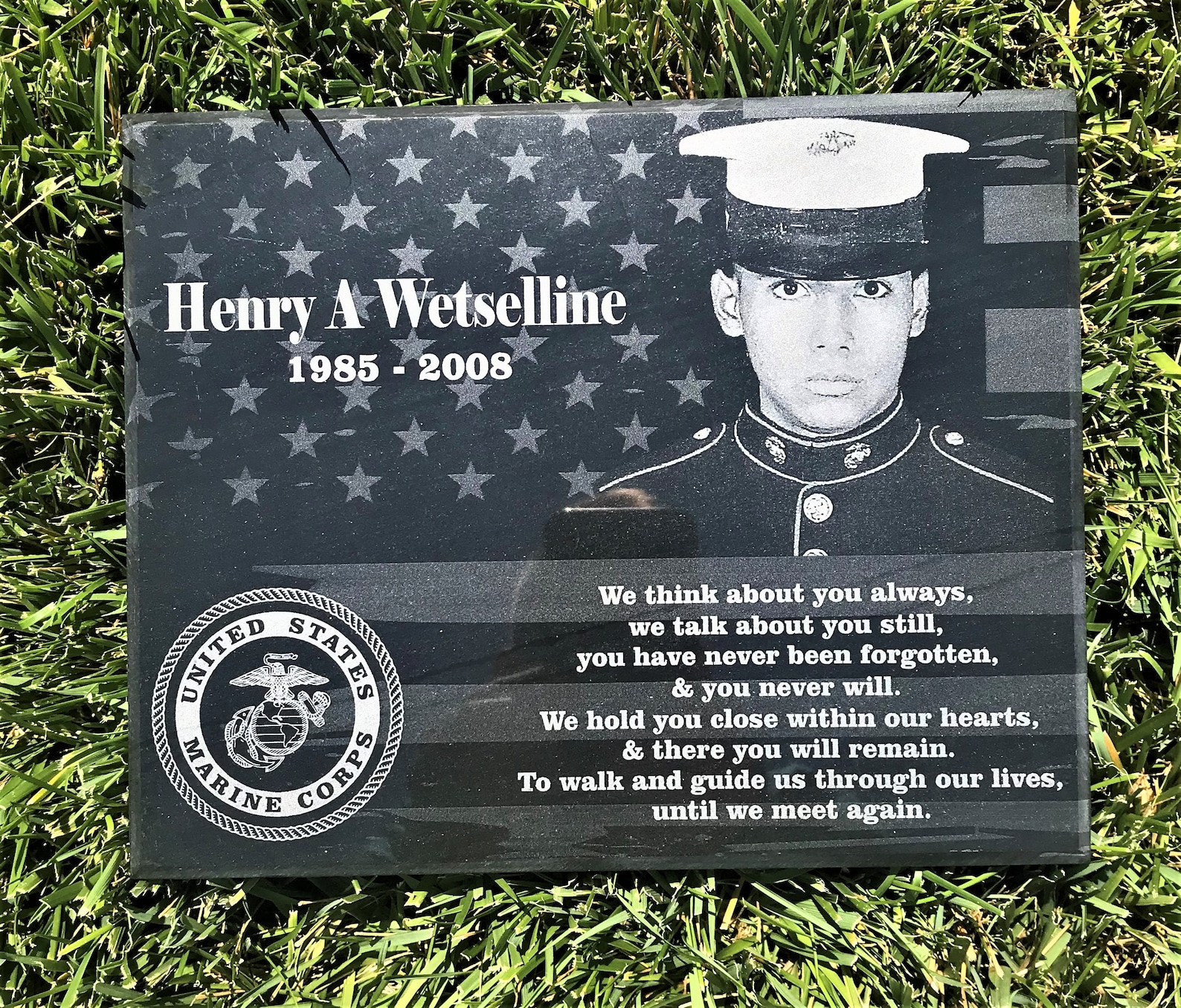Custom Design Veteran Stone Memorial, Military Soldier Memorial ...
