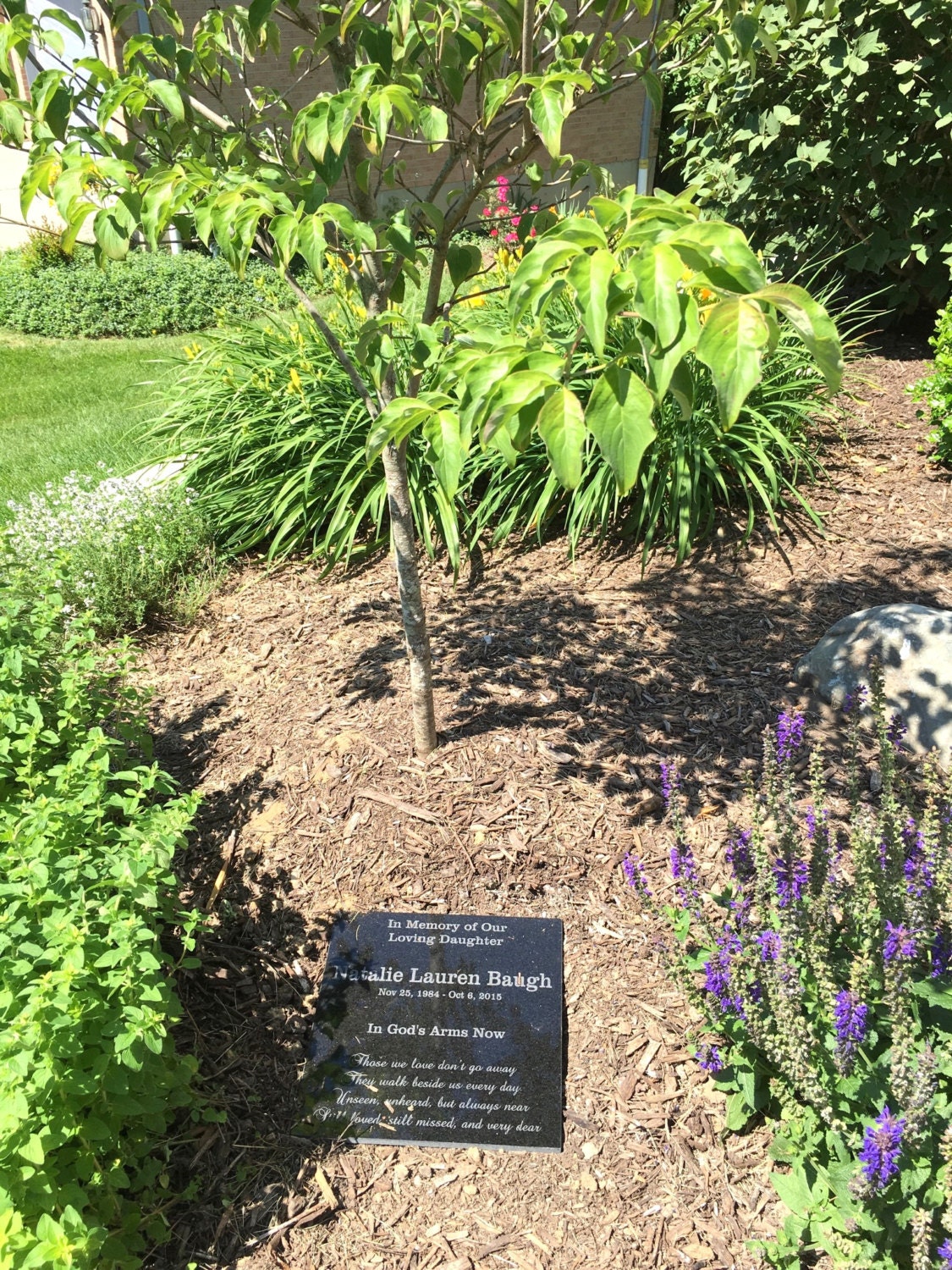 Engraved Stone Memorial Growing Tree Marble Memorial Garden - Etsy