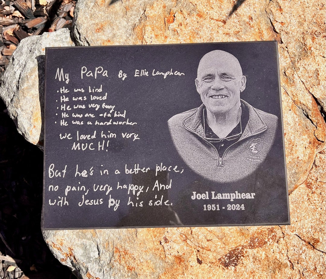 Handwritten Messages Engraved on Stone, Memorial Stone Custom Designed ...