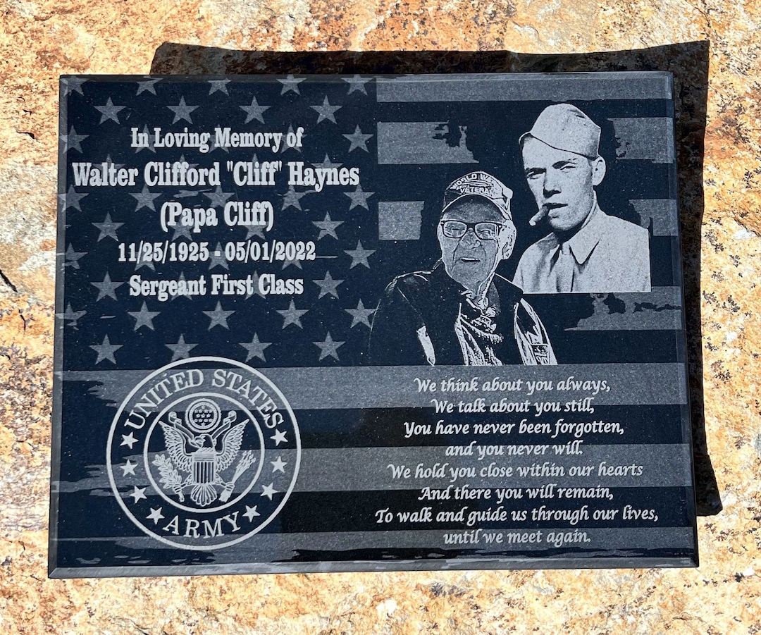 Custom Design Veteran Stone Memorial, Military Soldier Memorial ...