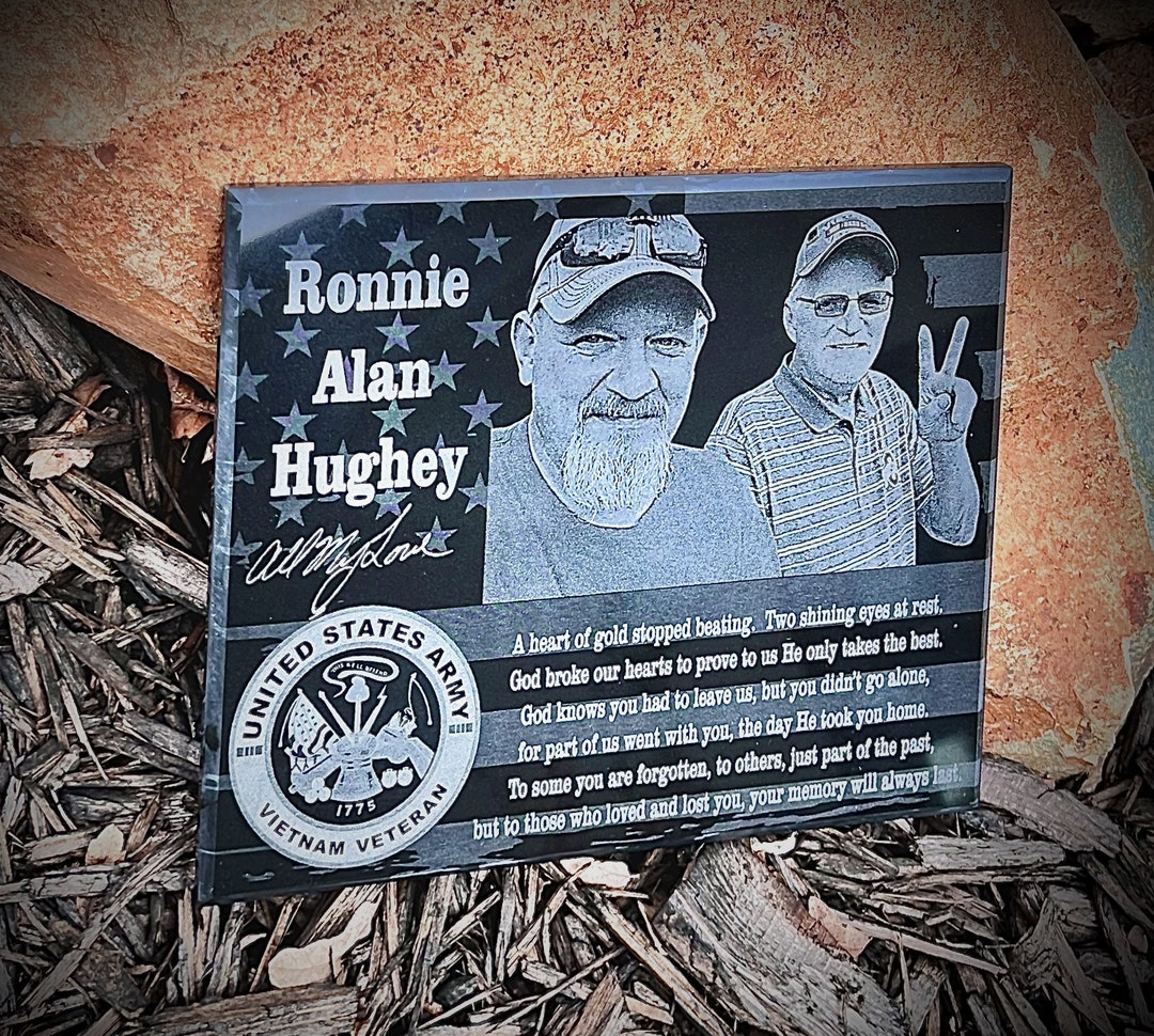 Handwritten Military Soldier Stone Memorial, Veteran Memorial ...