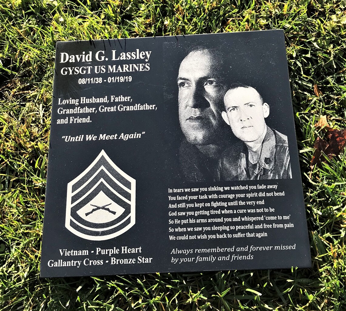 Military Soldier Custom Design Memorial Plaque, Veteran Soldier ...