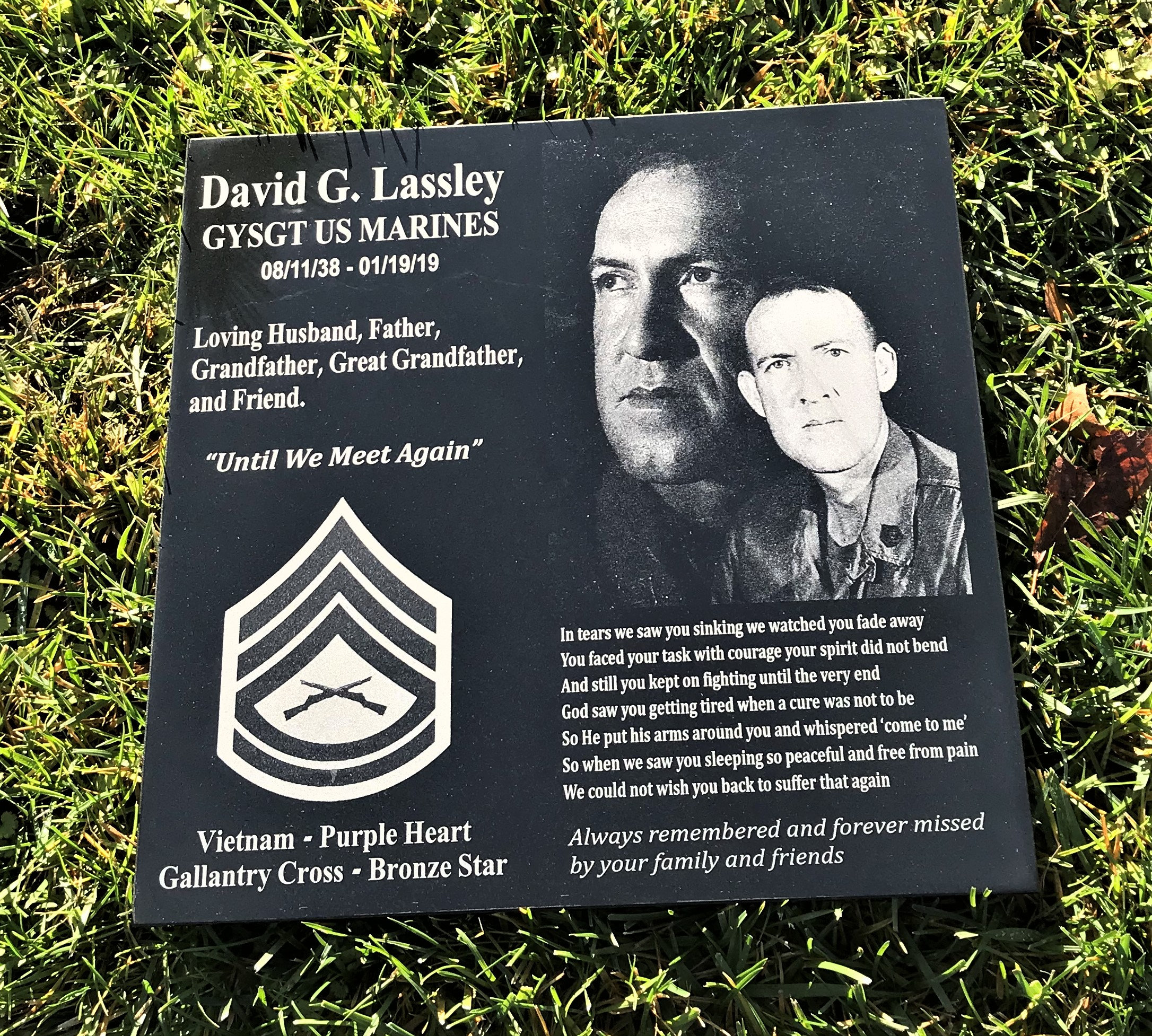 Military Soldier Custom Design Memorial Plaque, Veteran Soldier ...