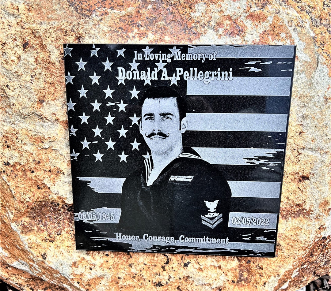 Custom Design Military Veteran Stone Memorial, Soldier Memorial, Armed ...